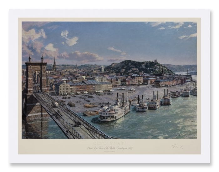 Cincinnati Bird's Eye View of the Public Landing in 1867 - Kensington ...