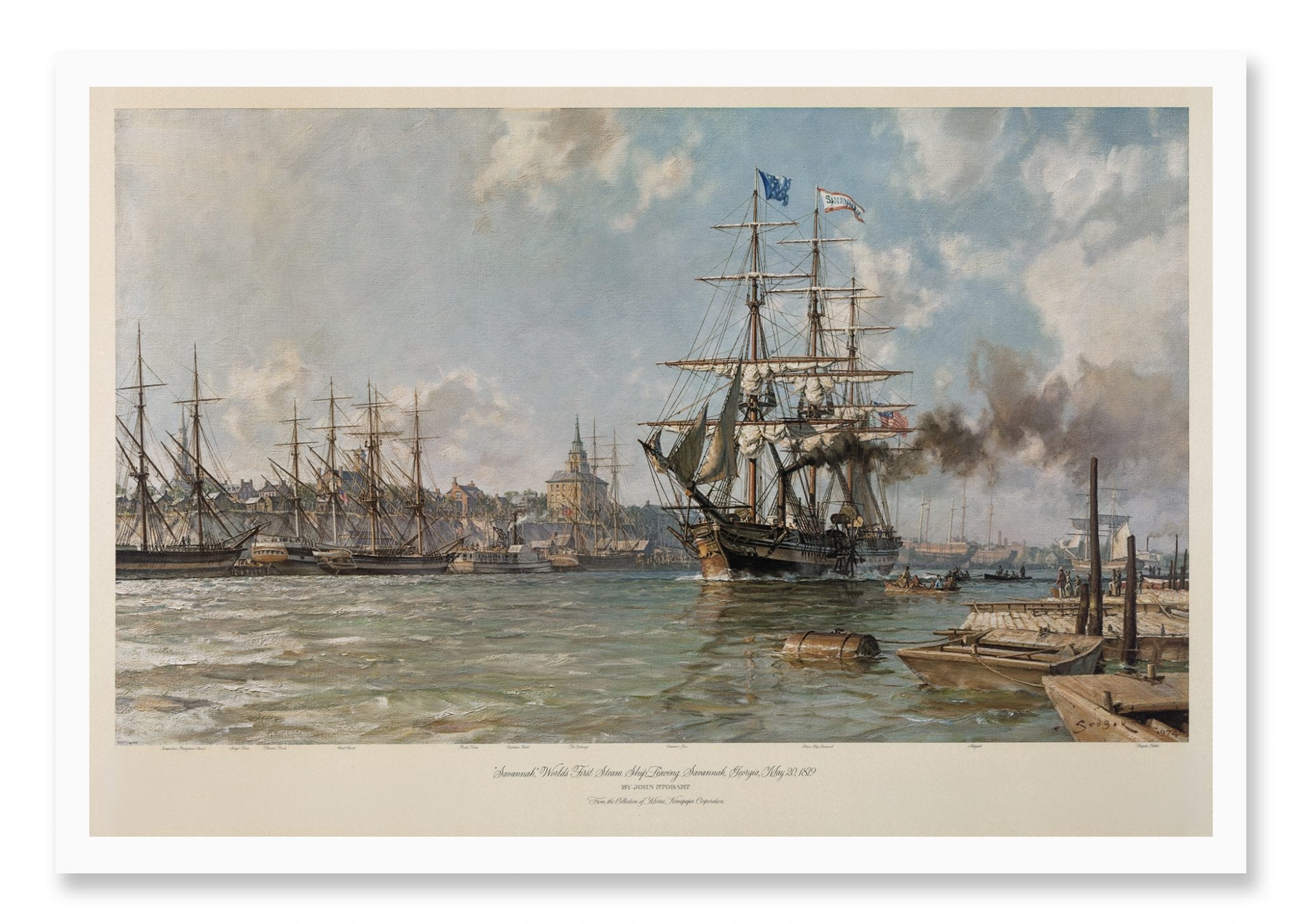 "Savannah," World's First Steam Ship Leaving Savannah, Georgia, May 20 ...